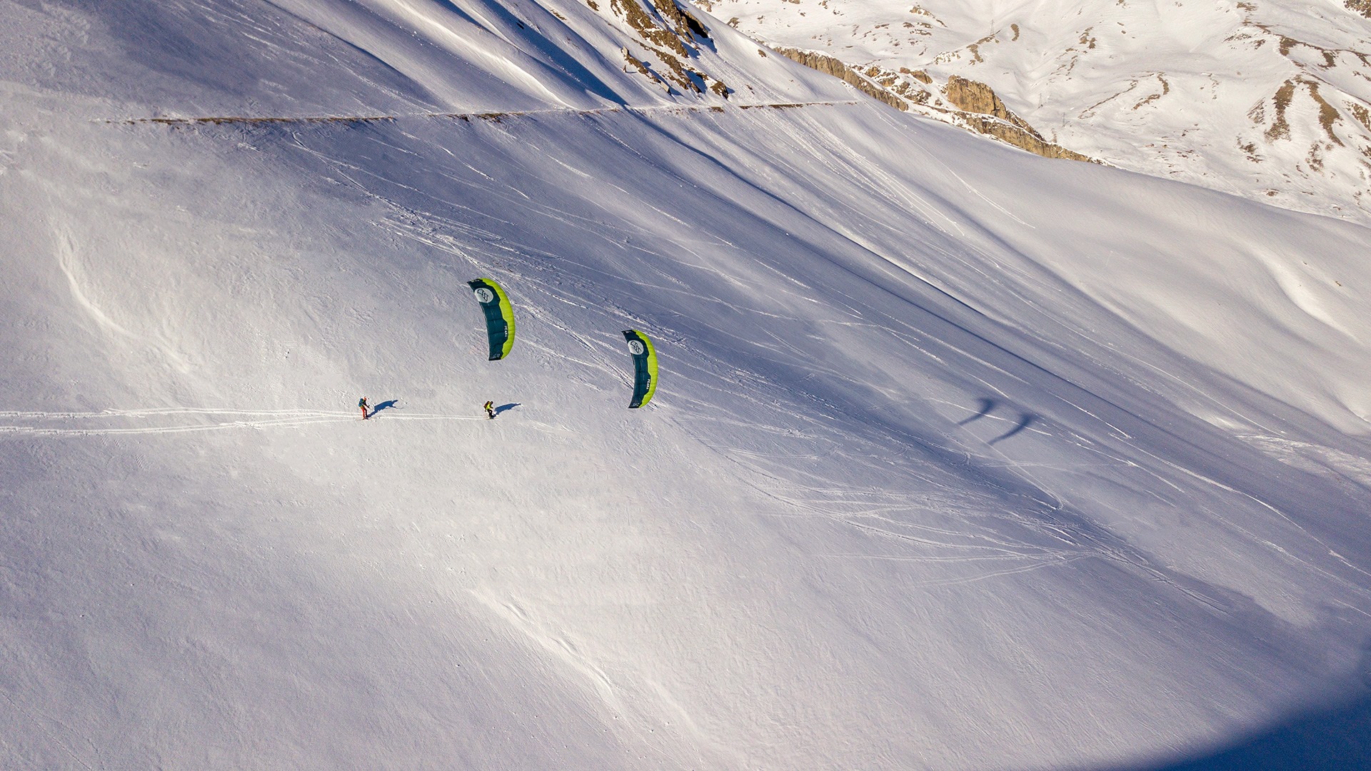 POV - Unexpected Snowkite ride PEAK4 - AlexRObin.com